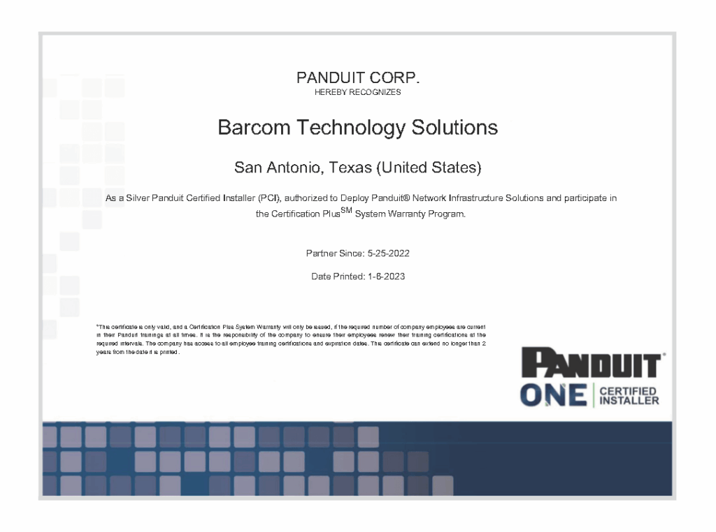 Structured Cabling Solutions | Barcom Technology Solutions